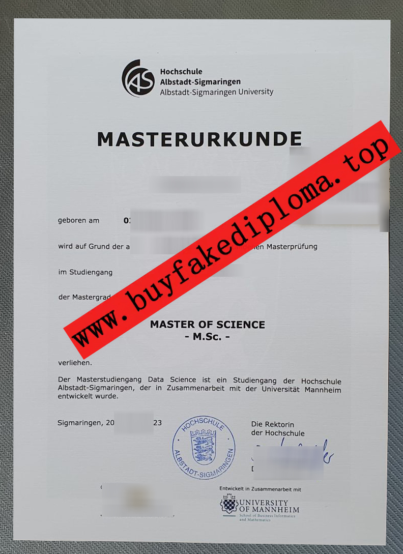 Purchase a Hochschule Albstadt-Sigmaringen Urkunde, 怎样快速获得阿尔布施塔特-西格马林根 ...