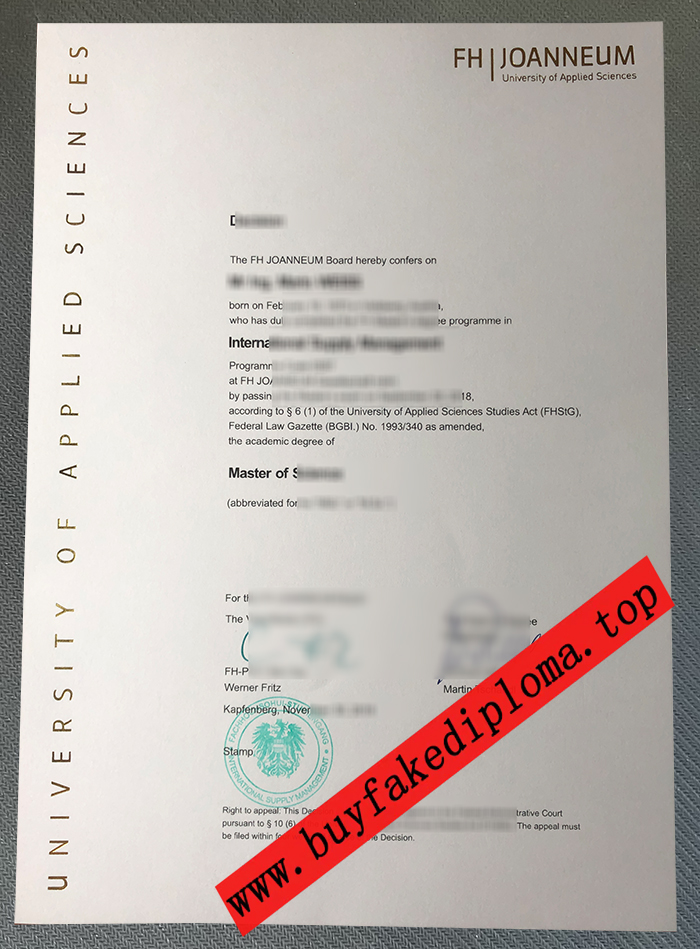 How to buy a fake FH Joanneum diploma in Austria?