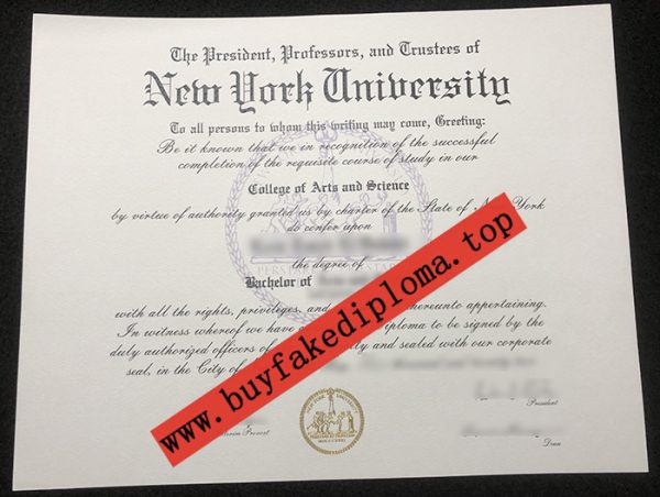 购买纽约大学文凭, How to buy a fake New York University diploma?